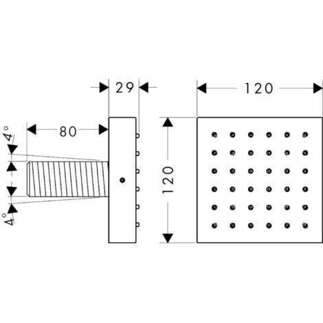hansgrohe Axor Starck ShowerCollection Brausemodul Unterputz 12 x 12 ...