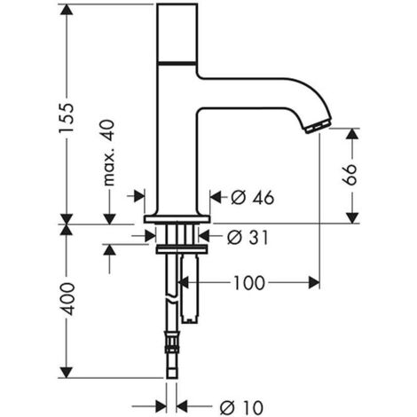 AXOR Uno Standventil, ohne Ablaufgarnitur hansgrohe