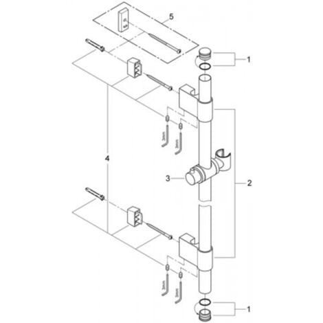 Grohe Rainshower Brausestange, 115cm, 27136001