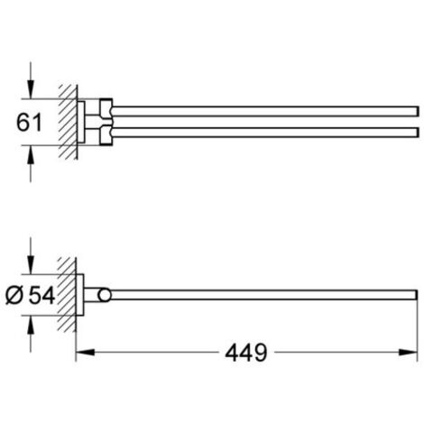 Grohe Essentials Badetuchhalter chrom, 40688001