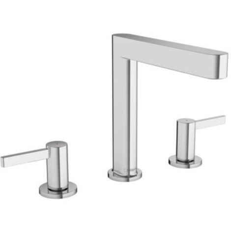 hansgrohe Finoris 3-Loch Waschtischarmatur 160 mit Push-Open