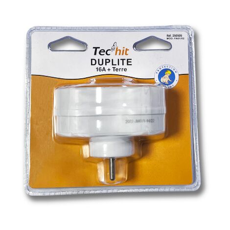 TEC HIT 250505 - Duplite - Double Prises - Forme Rectangulaire - 2 x 16 ...