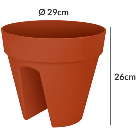 GARDEBRUK® Multipack Balcony Railing Flower Pots Sustainable Recycled ...