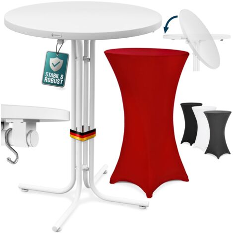 CASARIA® Round Bar Table with Slip Cover 110 High 70/80cm Diameter ...