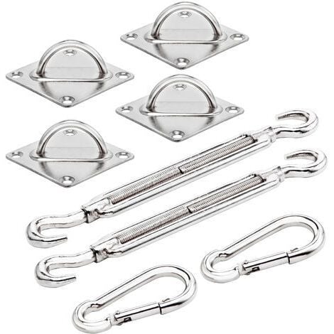 DETEX® Sun Sail Fixing Kit, Heavy Duty Hardware Triangle Rectangle ...