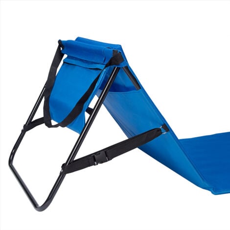 Deuba Folding Beach Mat Portable Backrest Lightweight Outdoor Sun ...