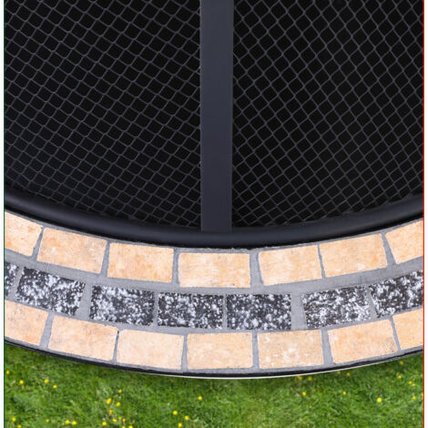 Mosaic Fire Bowl GARDEBRUK Mosaic Fire Pit - 76cm Round Garden Log ...