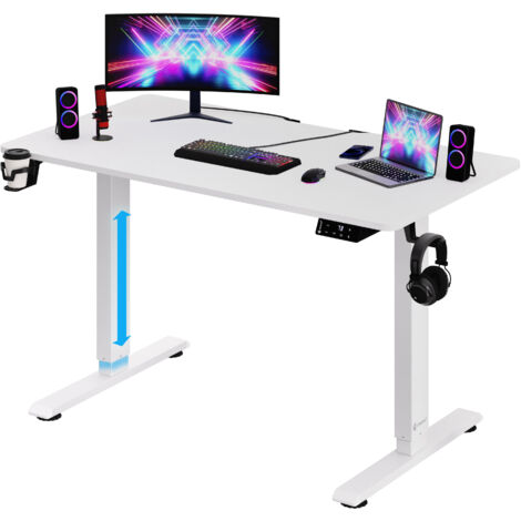 CASARIA® Motorised Sit Stand Desk Height Adjustable 73-118cm LCD ...