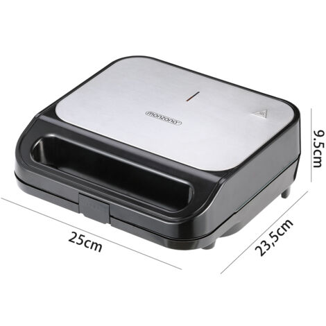 Monzana® XXL Toastie Maker 3-in-1 Sandwich Toaster 1000W Cool-Touch ...