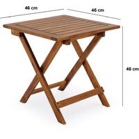 CASARIA® Garden Side Table Small Folding Coffee Table Acacia Wood ...