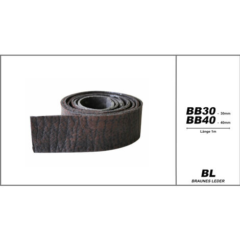Courroies Balkenbeschlag Deckenbalken Zierriemen 30x1000mm BB30: BL - cuir brun