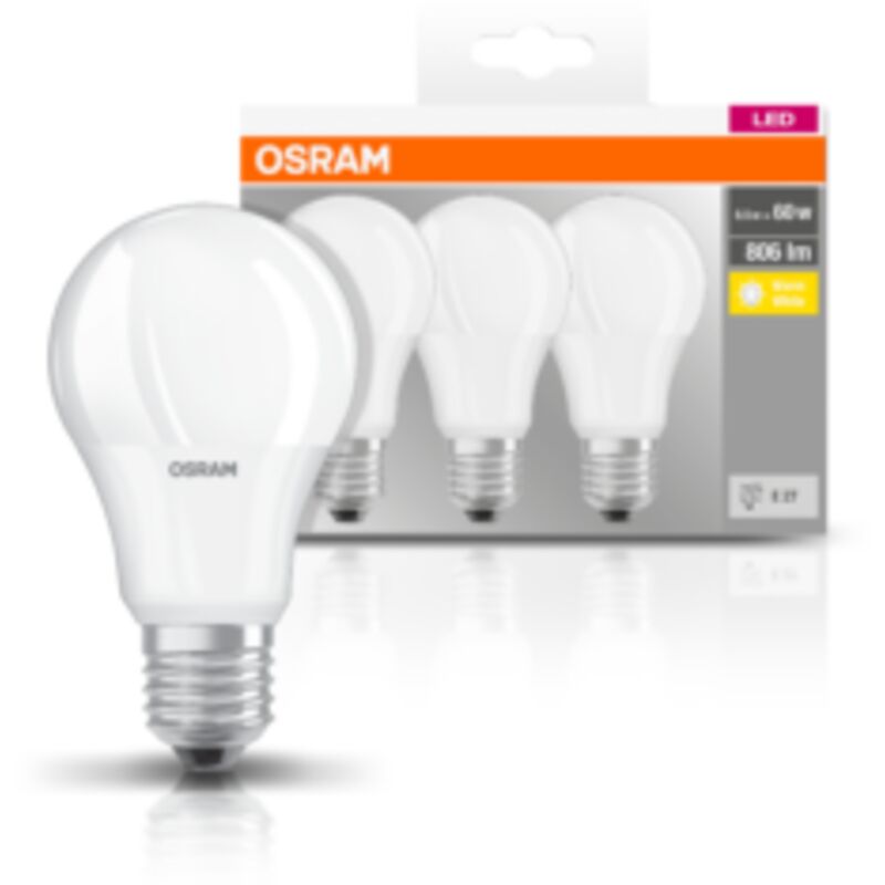 OSRAM AMPOULE LED E27 BASE CLASSIC A / 8.5 W - EQUIVALENCE INCANDESCENCE 60 W, AMPOULE LED FORME ...