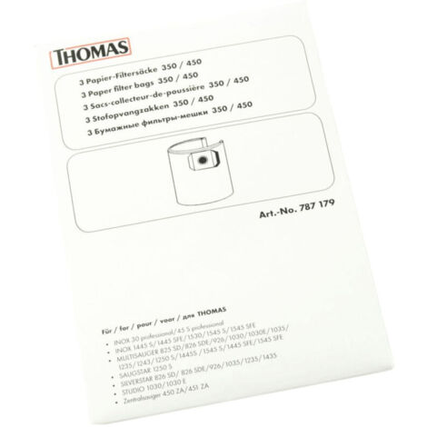 Sac aspirateur papier THOMAS réf : 787179 – Sac d’origine pour ...