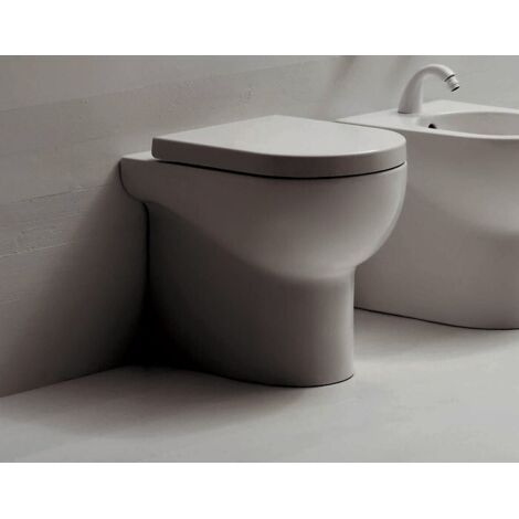 Water Nuvola scarico traslato cm. 55x35 bianco lucido di Ceramica