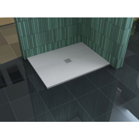32 mm Duschtasse Stonelook 140 x 90 cm in weiß