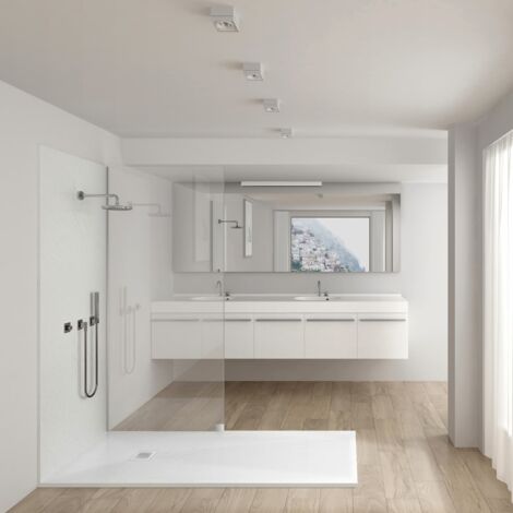 Premier Slate Stone Ultra-Slim 25mm Rectangular Shower Tray - White ...