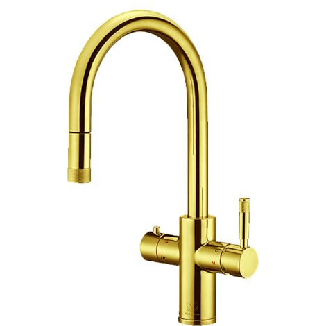 Scott & James 4 in 1 Pull Down Instant boiling Tap - ELO0095 - Brushed Gold