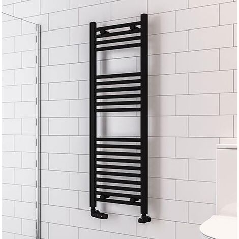 Aspect 1200 x 400 Straight Towel Radiator - Matt Black