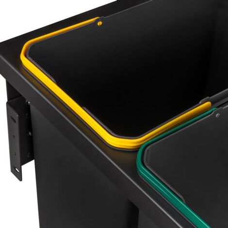 Emuca Bac de tri sélectif pour montage latéral sur meuble de cuisine ...