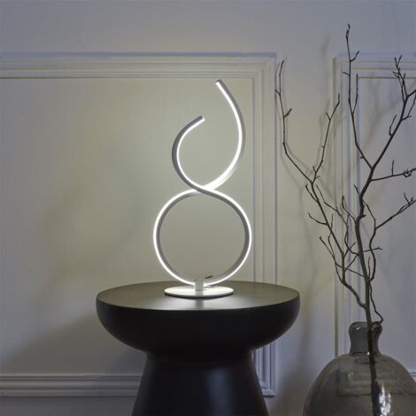 Lampe LED design blanc à poser éclairage blanc chaud