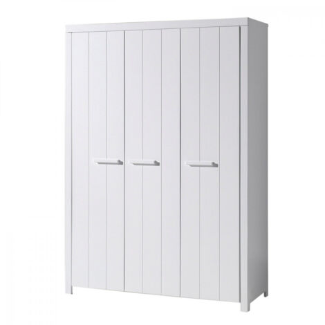 GASTON - Pack Lit 90x200cm + Chevet + Armoire 3 Portes