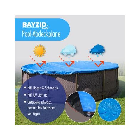 Pool Abdeckplane 6,15 x 3 m, oval, 300 g/m²