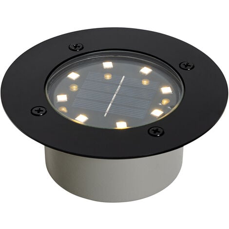 Set of 6 Black Ground Spotlights Incl. LED IP65 Solar - Terry