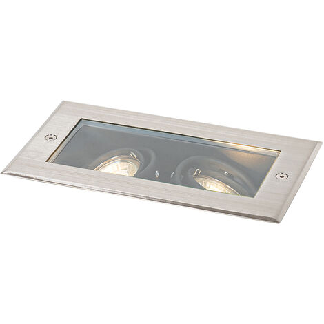 Modern Ground Spot Steel 2-Light Adjustable IP65 - Oneon
