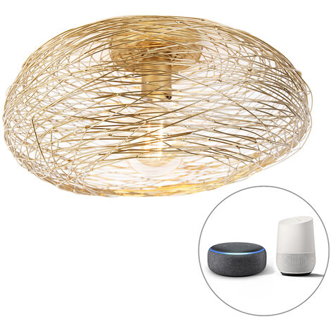 Smart Ceiling Light Gold Oval Incl. Wifi G95 - Sarella