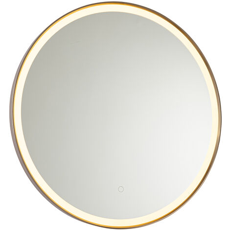 Bathroom Mirror Rose Gold 70 cm Incl. LED with Touch Dimmer - Miral