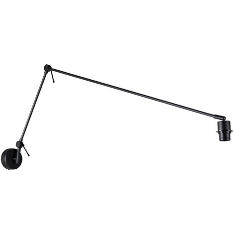 Modern Wall Light Black Adjustable - Blitz