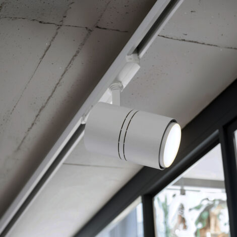 Modern 3-Phase Track Lighting System with 4 Spotlights White - 3-Phase ...