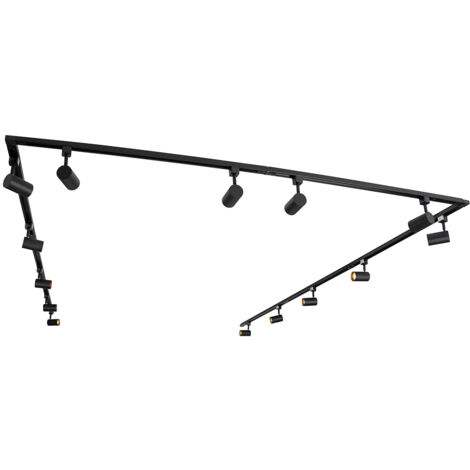 Smart 1-Phase Track Lighting System Incl. 14 Wifi GU10 Black - Iconic Jeana