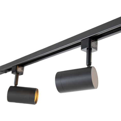 Smart Track Lighting System Black 1-Phase Incl. 5 Wifi GU10 - Iconic Jeana