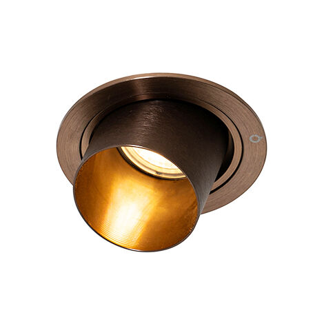 Modern Recessed Spotlight Dark Bronze Round Tiltable - Installa