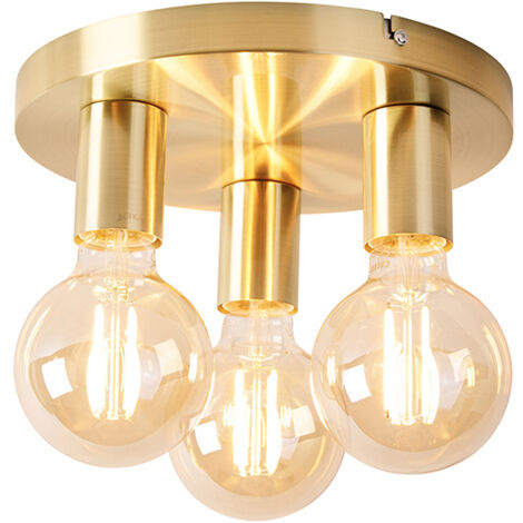 Smart Ceiling Light Gold Round Incl. 3 Wifi G95 - Facil