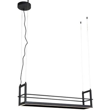 Black Pendant Light with Shelf Incl. LED 3-Step Dimmable - Cage Rack