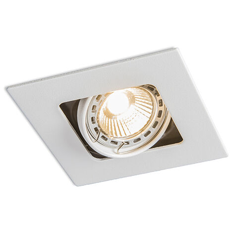 Square Recessed Spotlight White Rotatable and Tiltable - Artemis