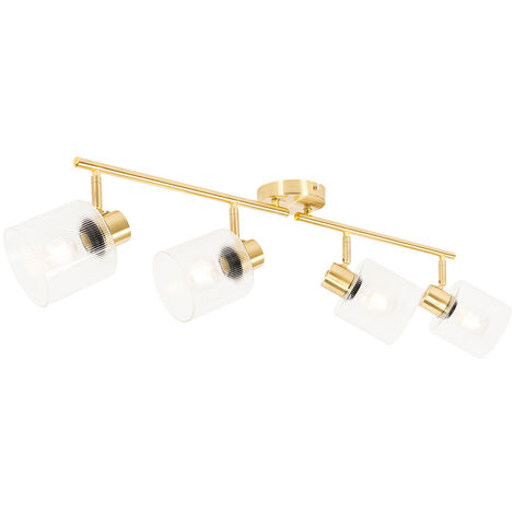 Ceiling Spot Gold with Glass 4-Light Adjustable - Laura