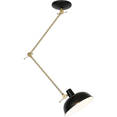 Retro Ceiling Light Black with Bronze - Milou