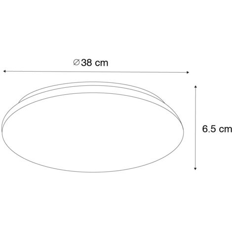 Smart Ceiling Light White 38 cm Star Effect Incl. LED with Remote ...