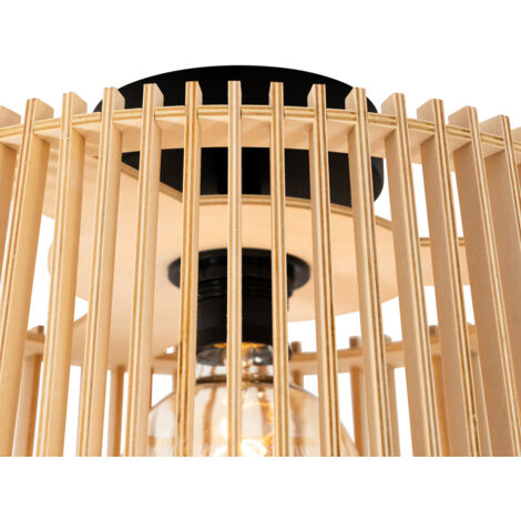 Rural outdoor ceiling lamp wood IP44 - Jayla