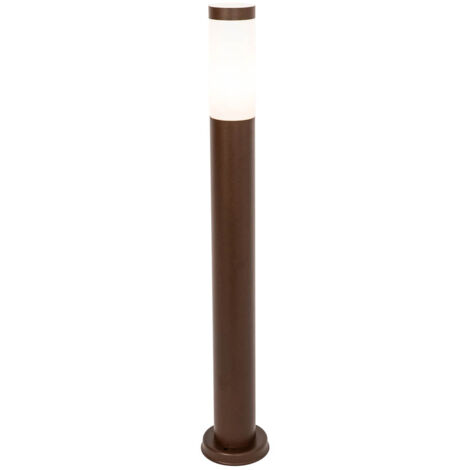 Outdoor lamp post rust brown with opal 80 cm IP44 - Rox