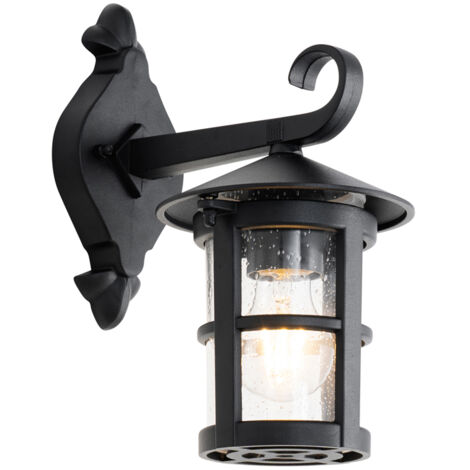 Classic Outdoor Wall Lantern Black IP44 - Herb