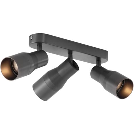 Rounded Ceiling Spotlight Gunmetal GU10 50mm 3-Light - Stanley