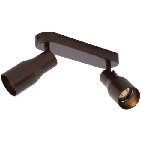Rounded Ceiling Spotlight Dark Bronze GU10 50mm 2-Light - Stanley