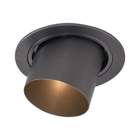 Modern Recessed Spotlight Gunmetal GU10 50mm Round Tiltable - Installa