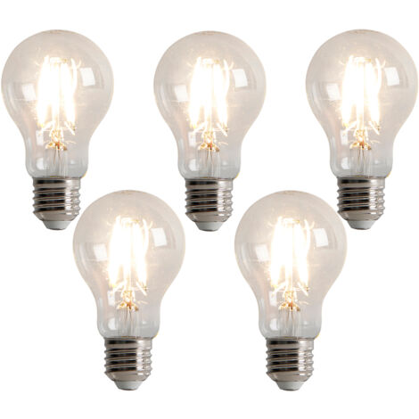 Set of 5 E27 3-Step Dimmable LED Bulbs A60 5W 500lm 2700K