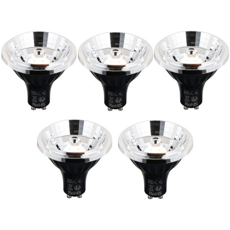 Set of 5 Smart GU10 Dimmable LED Bulbs AR70 6W 500lm 2200-6500K