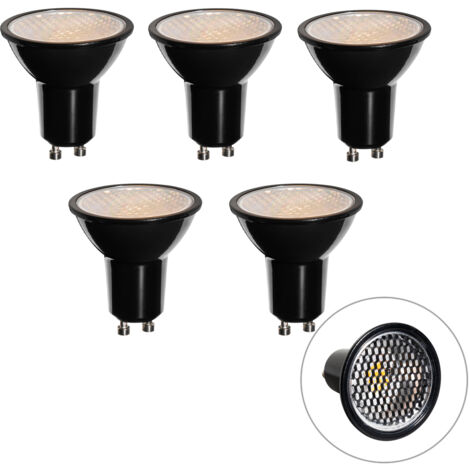 Set of 5 GU10 3-Step Dimmable LED Bulbs 50mm Honey Rate 6W 400 lm 3000K